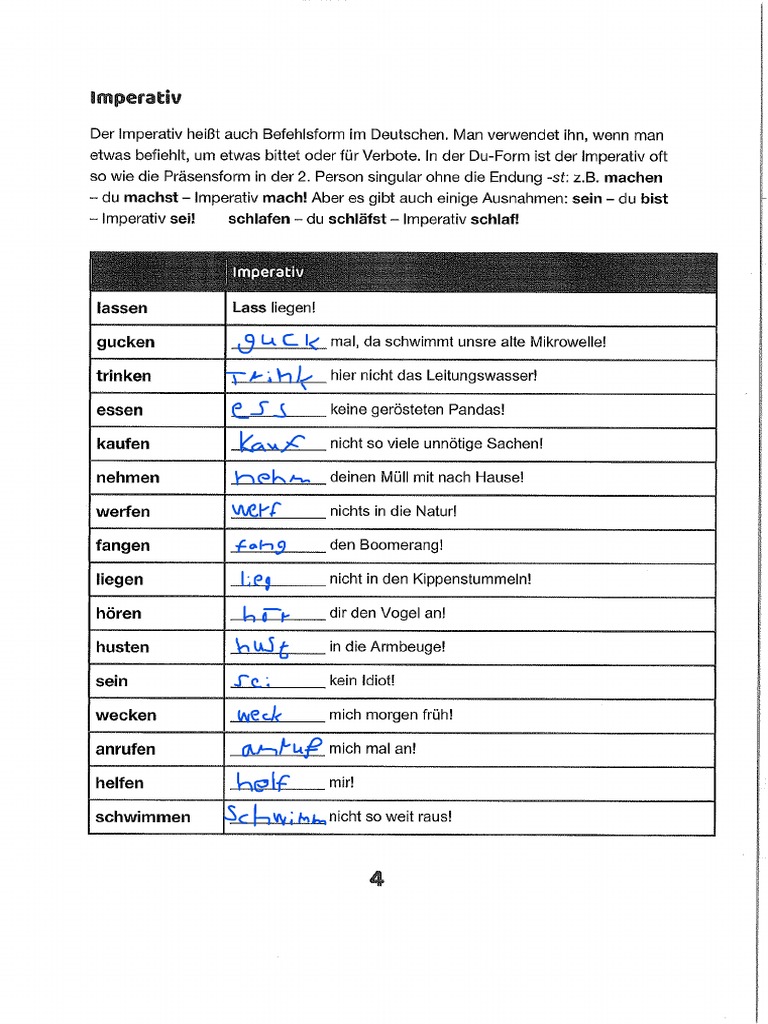 Imperativ | PDF