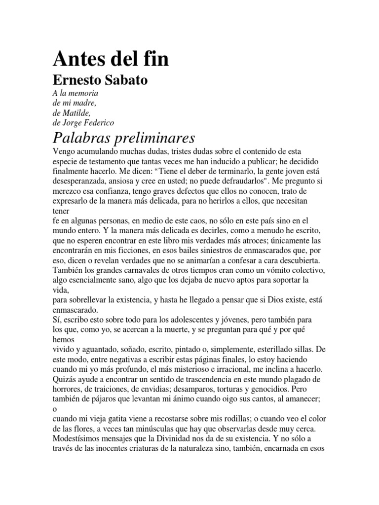 Antes Del Fin | PDF | Poesía