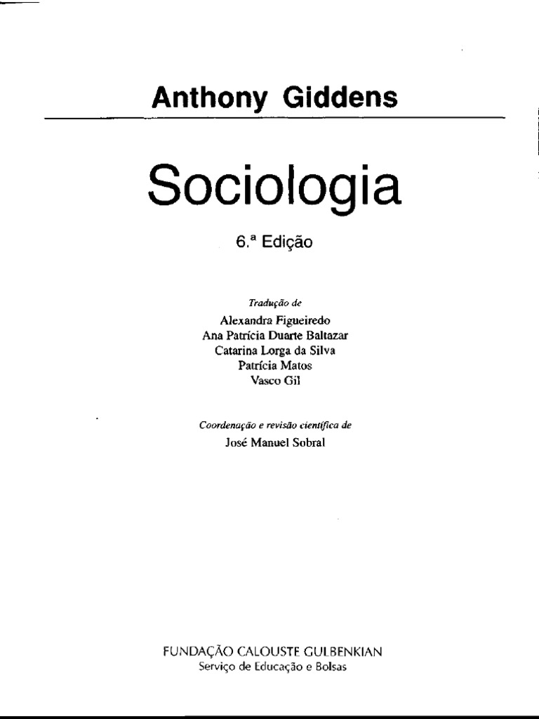 Anthony Giddens. Sociologia-Weber | PDF