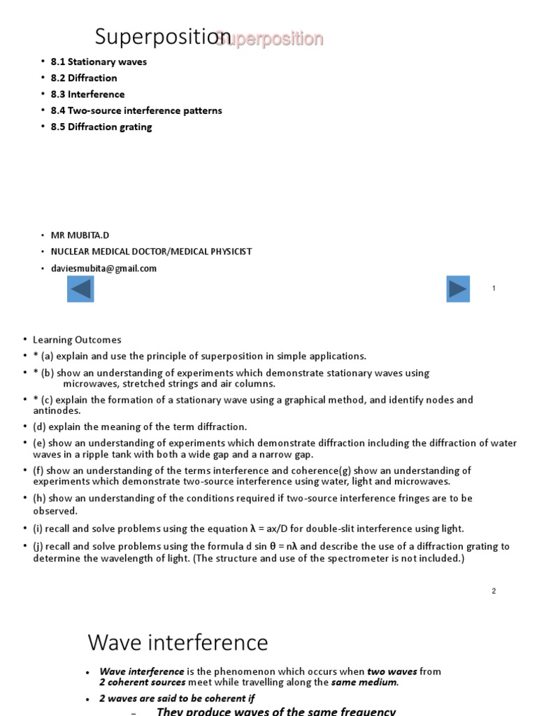 Superposition of Waves | PDF