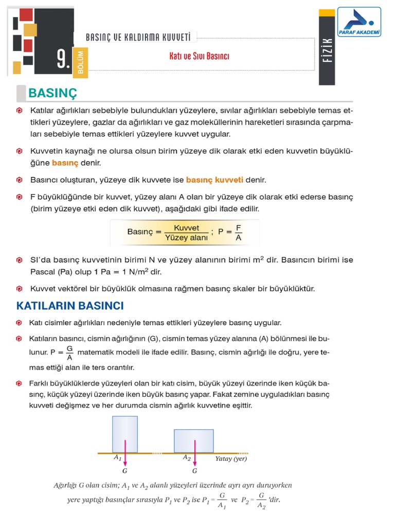 Kati Ve Sivi Basinci Ders 9 | PDF