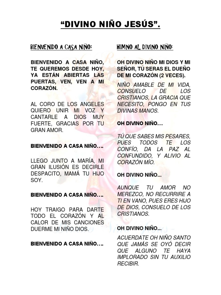 Himnos y Cantos al Divino Niño Jesús | PDF