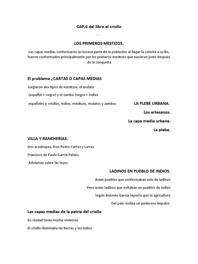 Mapa Mental Del Criollo | PDF Mapa Mental Del Criollo | PDF