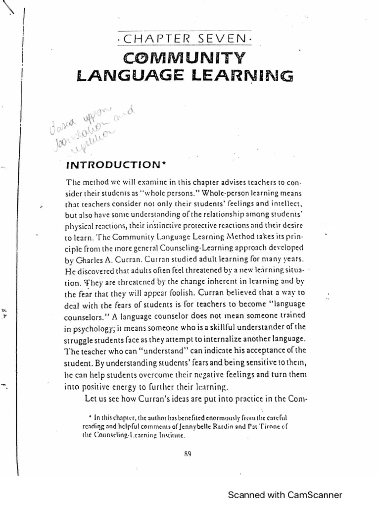 22 - Community Language Learning | PDF