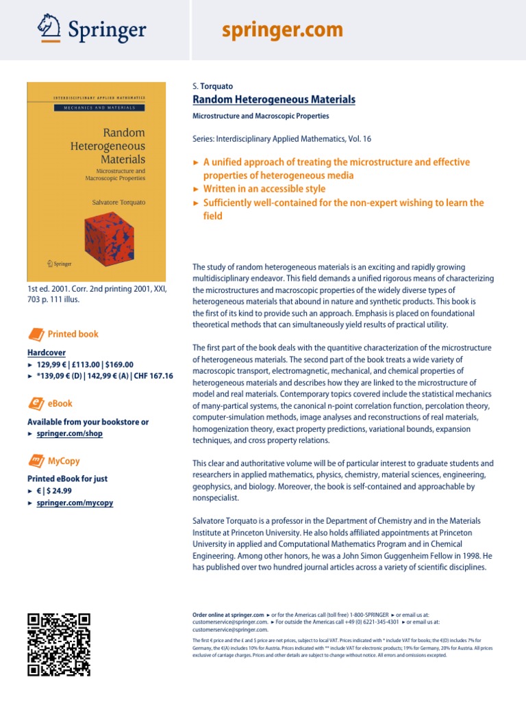 Productflyer - 978 0 387 95167 6 | PDF | Microstructure | Science