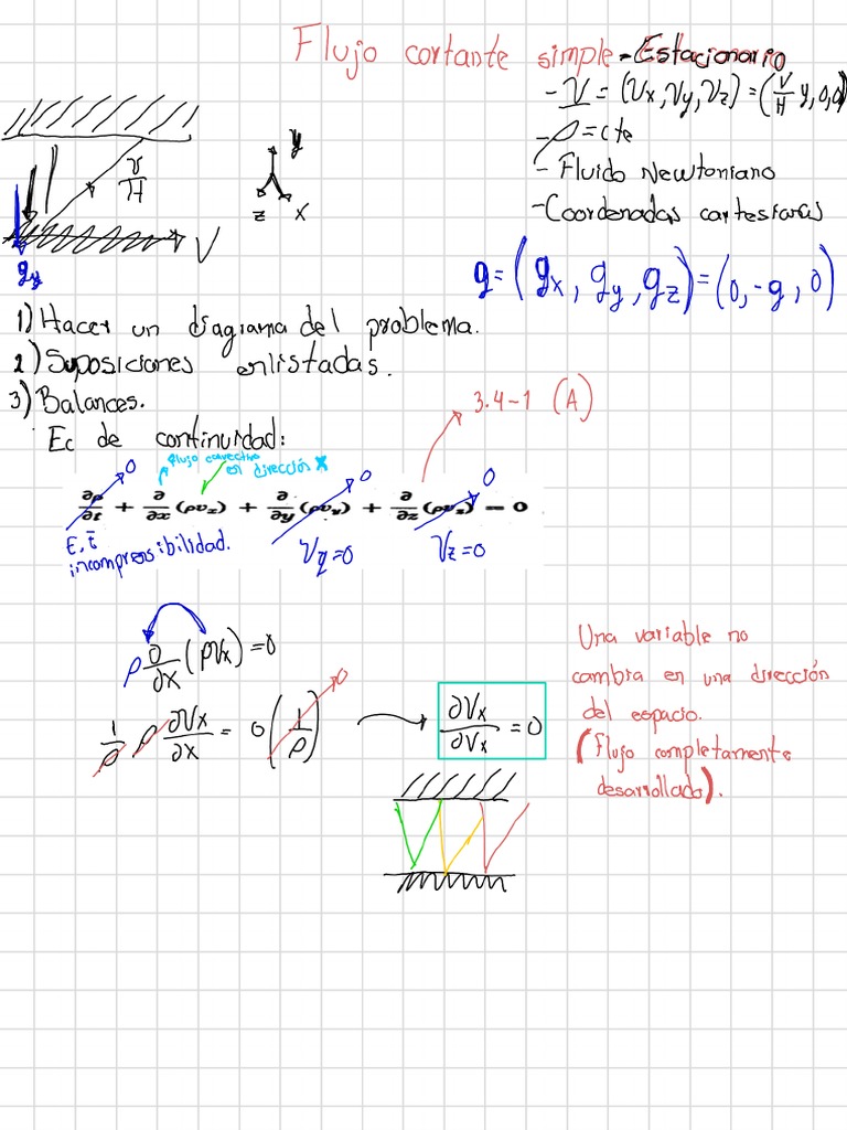 Flujo Cortante Simple Estacionario | PDF