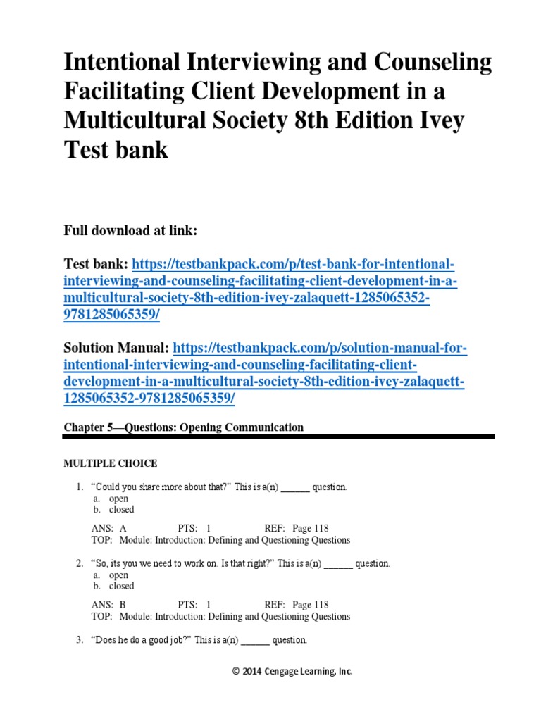 Intentional Interviewing and Counseling Facilitating Client Development ...
