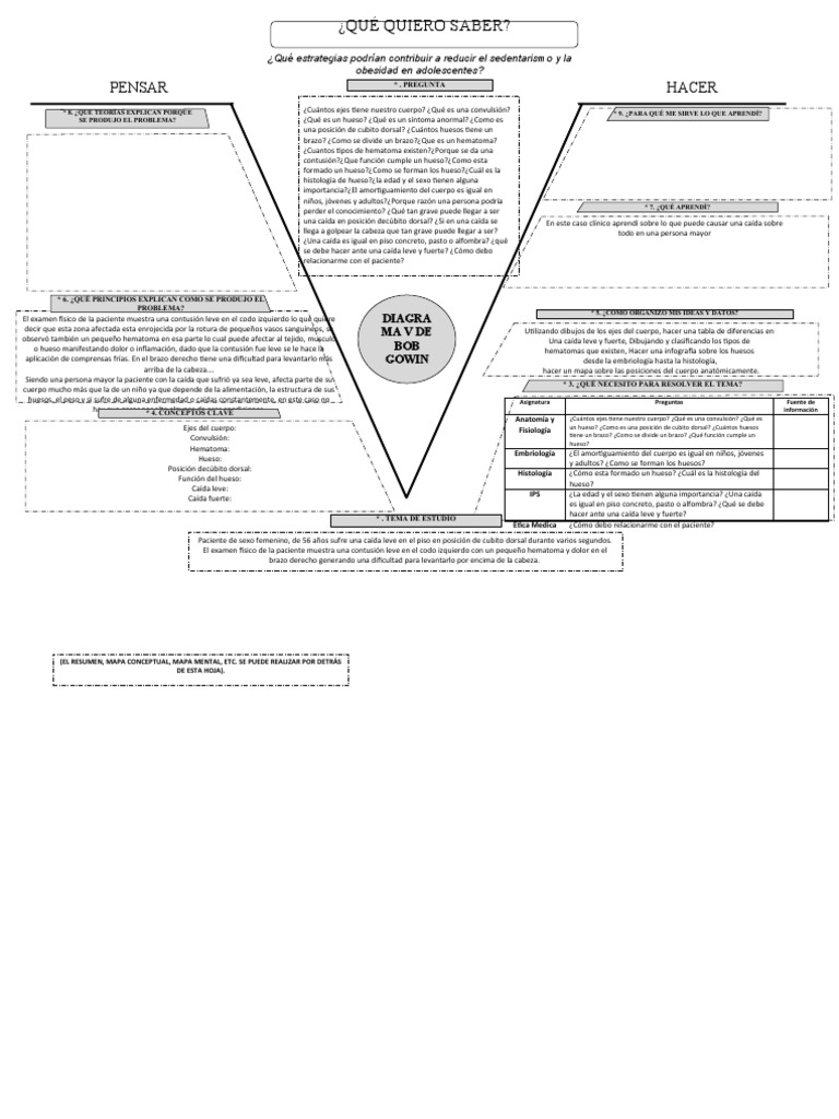 Diagrama de La V de Gowin - K | PDF | Hueso | Medicina CLINICA