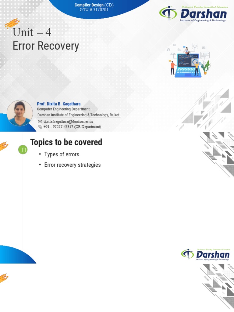 Compiler Error Recovery Guide | PDF
