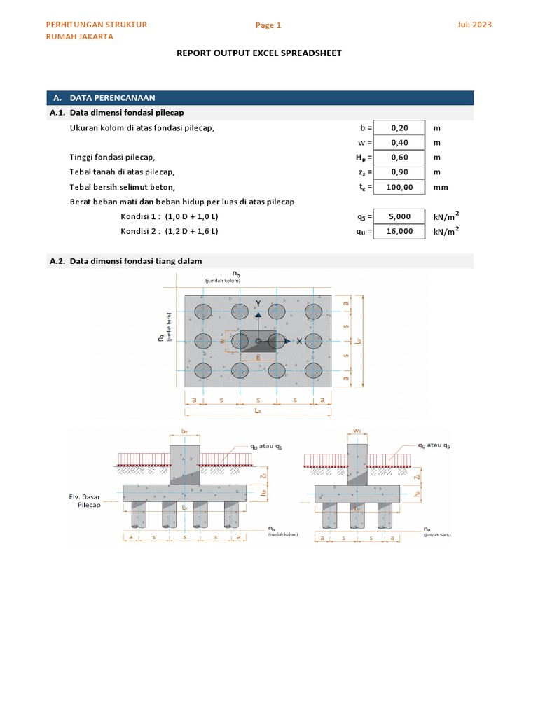 Perhitungan Pondasi | PDF