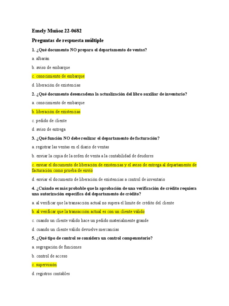 Preguntas y Seleccion Multiple | PDF