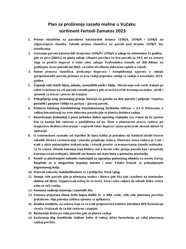 Operativni Plan Proširenja Zasada | PDF