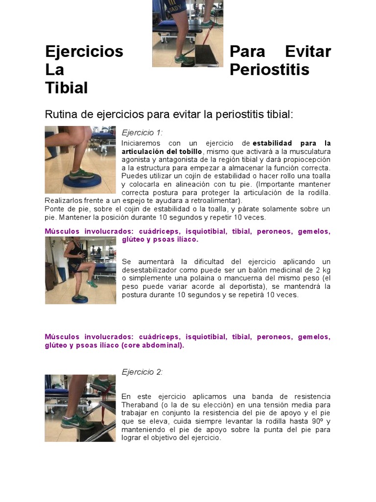 Ejercicios para Prevenir Periostitis | PDF | Contracción muscular | Sistema musculoesquelético