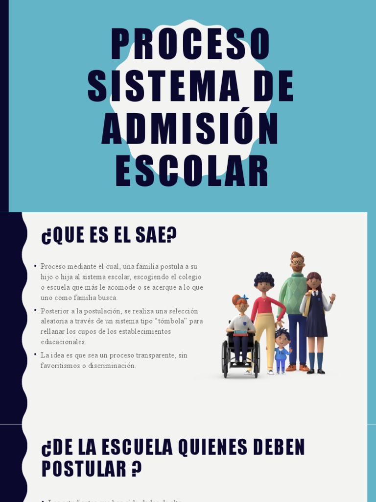 Proceso Sistema de Admisión Escolar | PDF