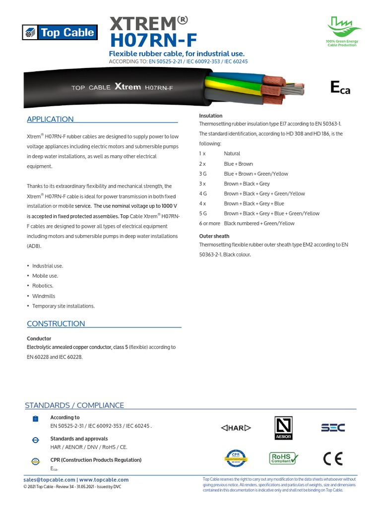 27 Topcable Xtrem H07RN-F | PDF