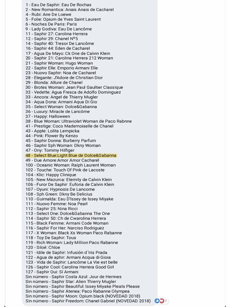 Saphir Equivalencias | PDF