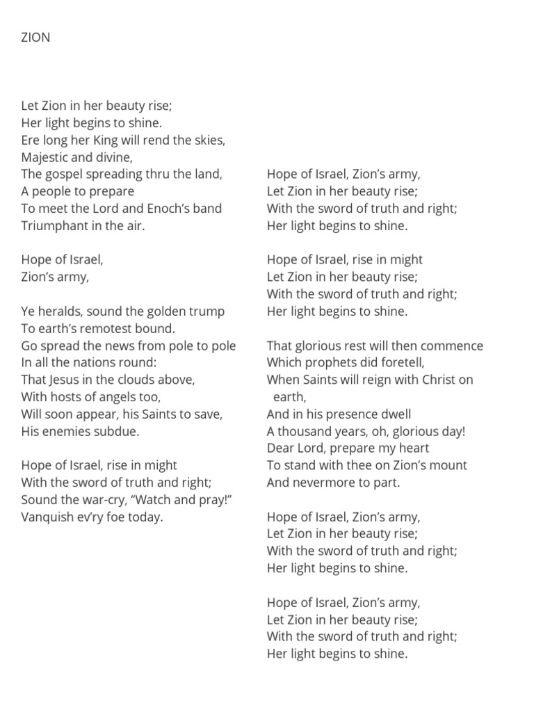 Zion | PDF