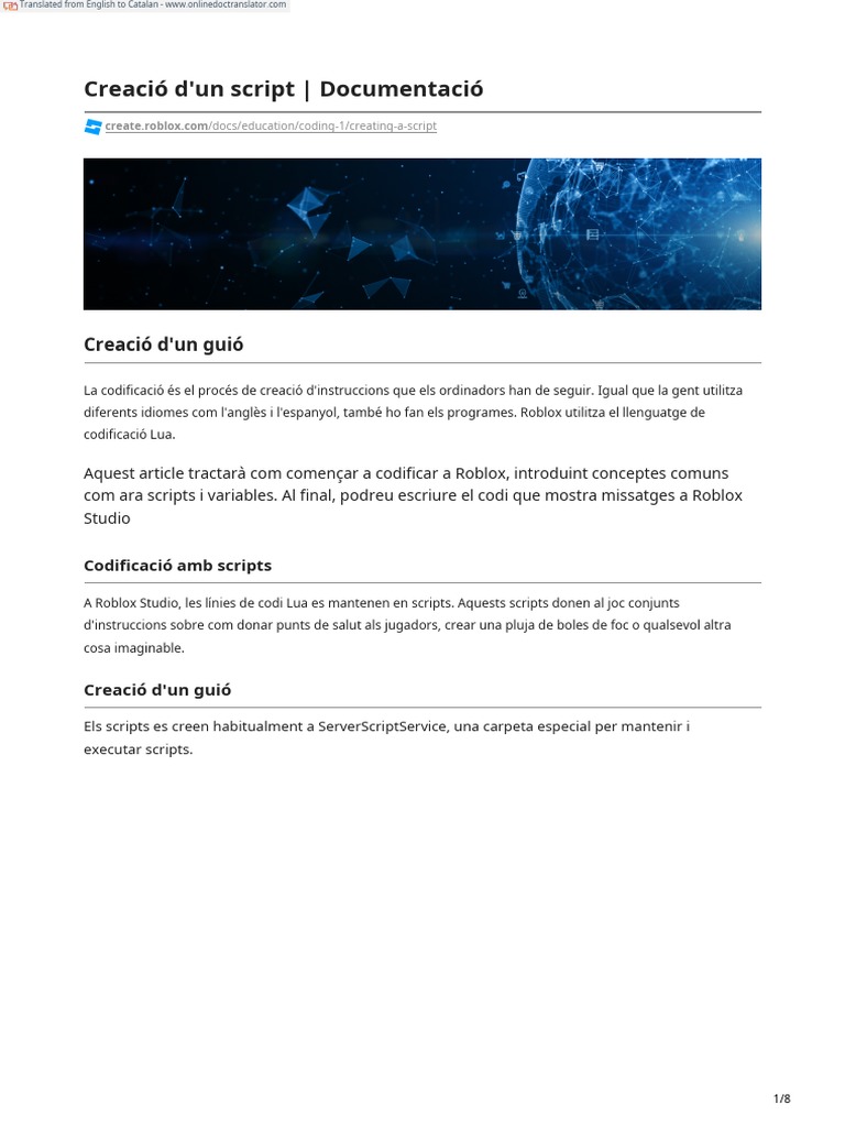 Creating A Script Documentation - En.ca | PDF