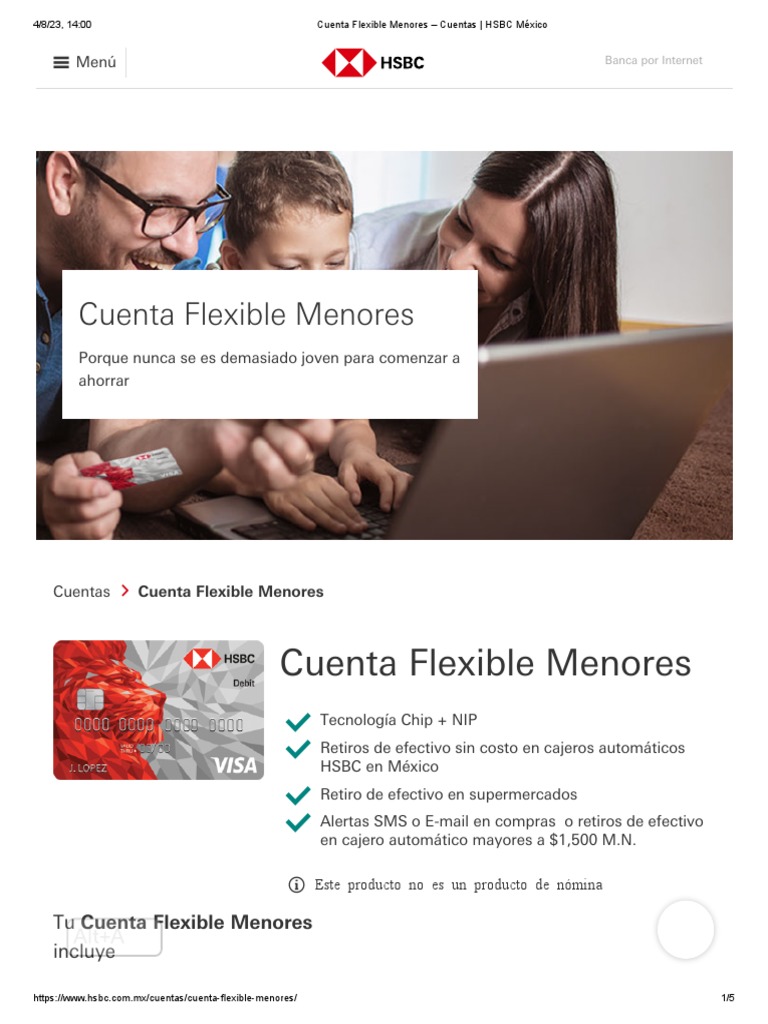 Cuenta Flexible Menores - Cuentas - HSBC México | PDF