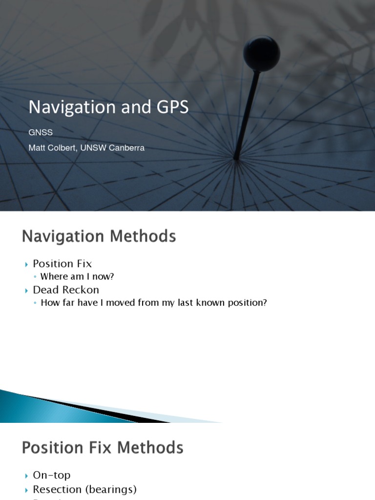 01 Navigation and GNSS Intro S2 2022 | PDF