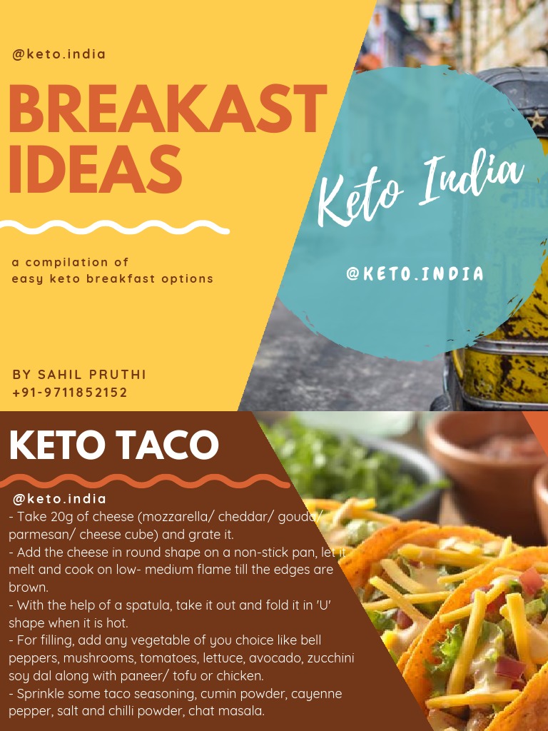 Keto - India Breakfast Recipes | PDF