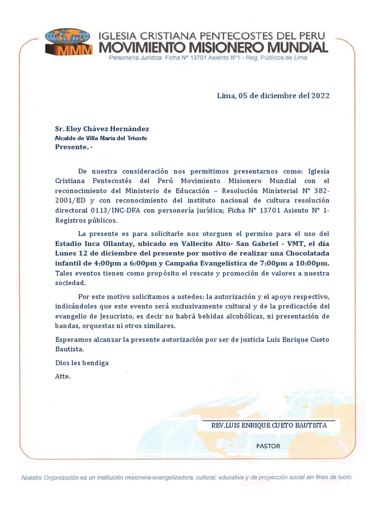 Solicitud de Permiso | PDF | Viajes y turismo | Derecho