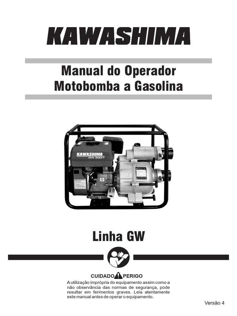 Manual Motobomba Gasolina Linha GW - V4 | PDF | Motores | Bomba