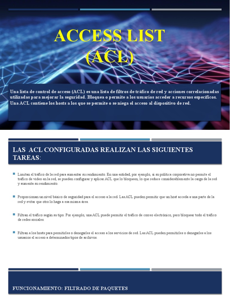 Access List | PDF | Red de computadoras | Protocolos de internet