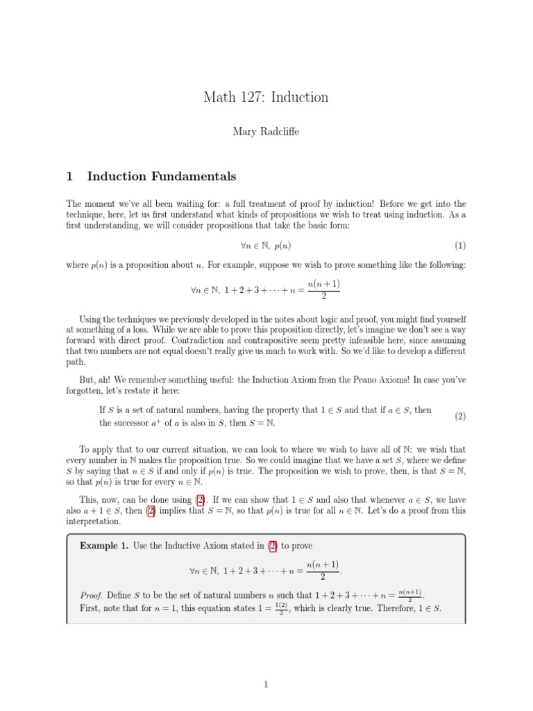 Induction | PDF | Mathematical Proof | Theorem
