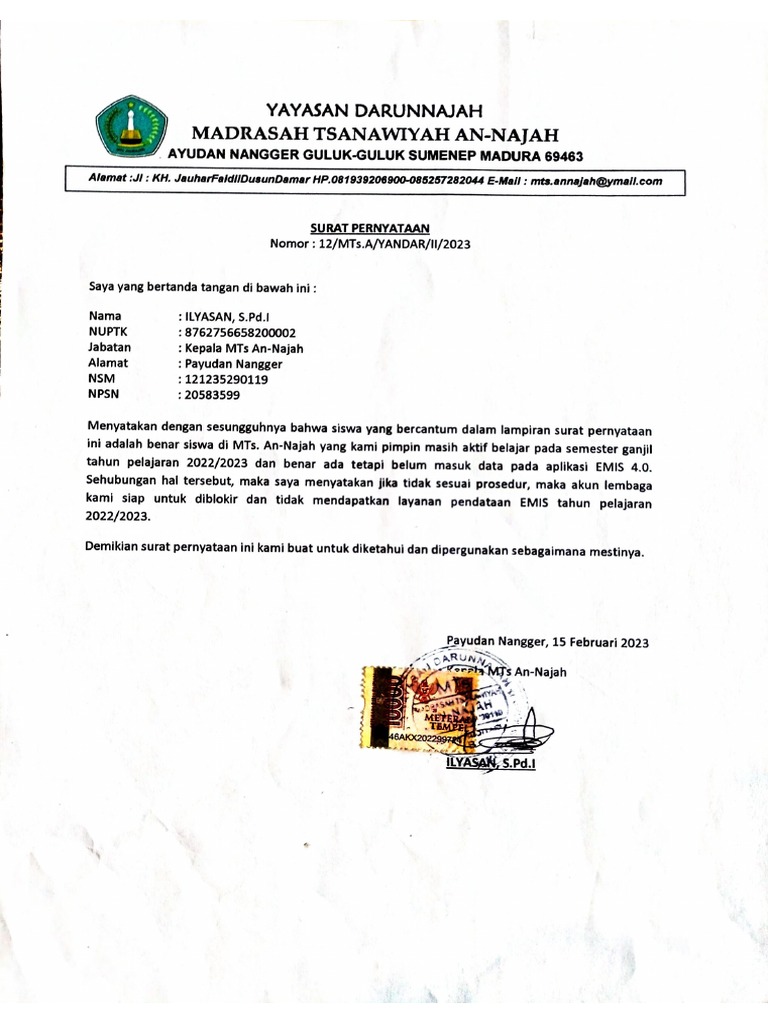 Berkas Nuris Zeman 2023 | PDF