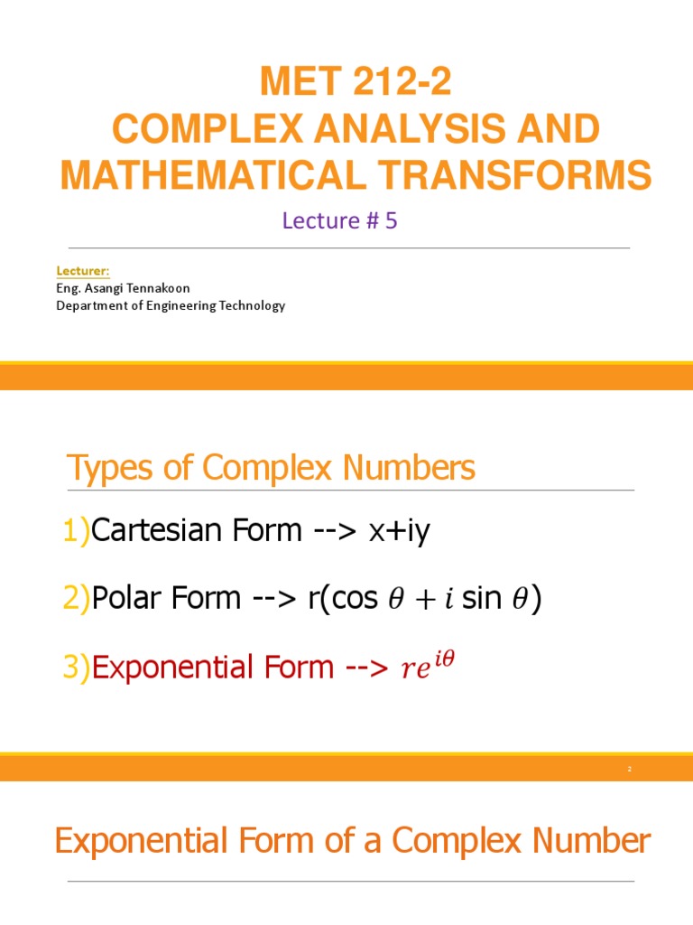 5 - Exponential Form of Complex Numbers | PDF