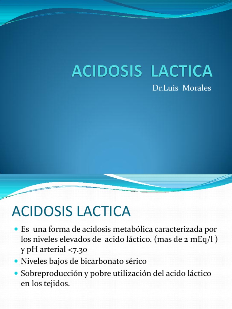 Acidosis Lactica | PDF | Ácido láctico | Especialidades Medicas
