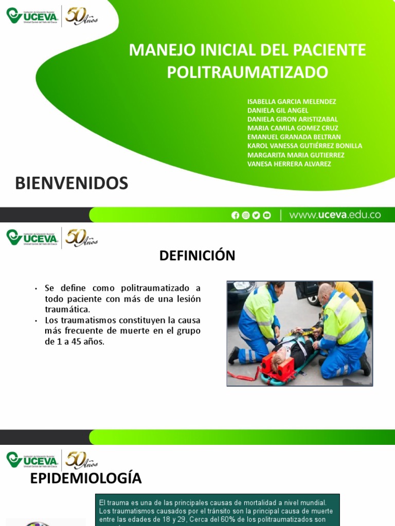 Manejo Inicial Del Paciente Politraumatizado - Dr. Roldan | PDF ...