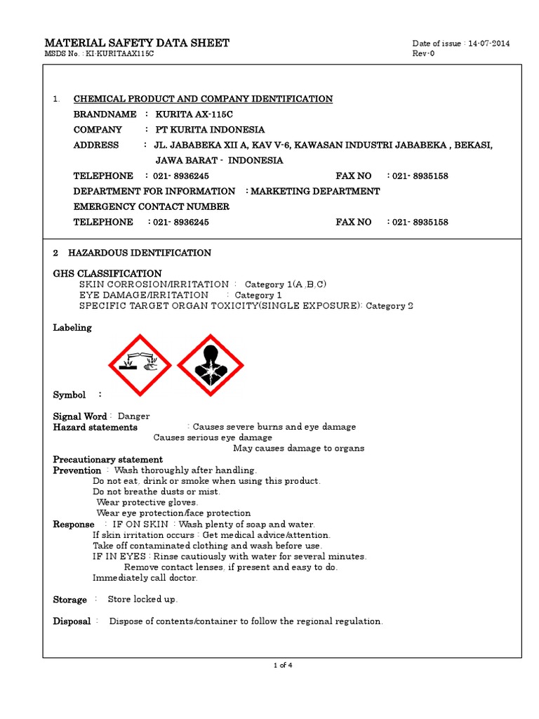 M-Kurita Ax-115c (R0) Cas 16 | PDF