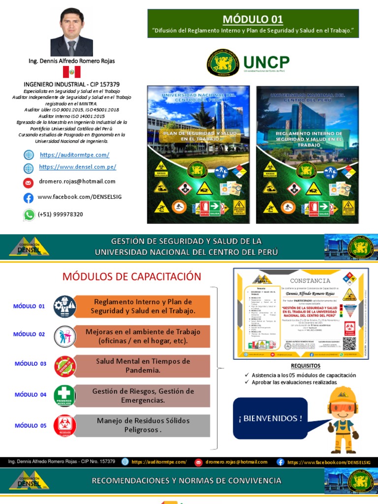 MODULO I - Sesion 01 Reglamento y Plan de SST - UNCP | Descargar gratis PDF | Derecho laboral ...