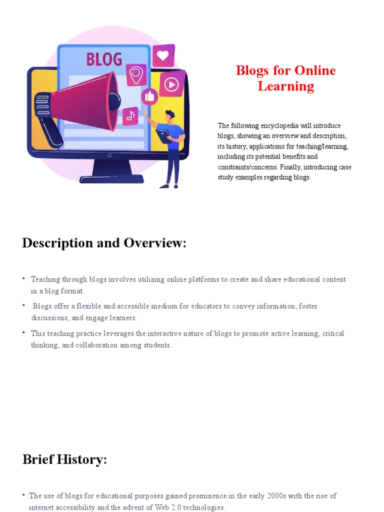 Blogs For Online Learning | PDF