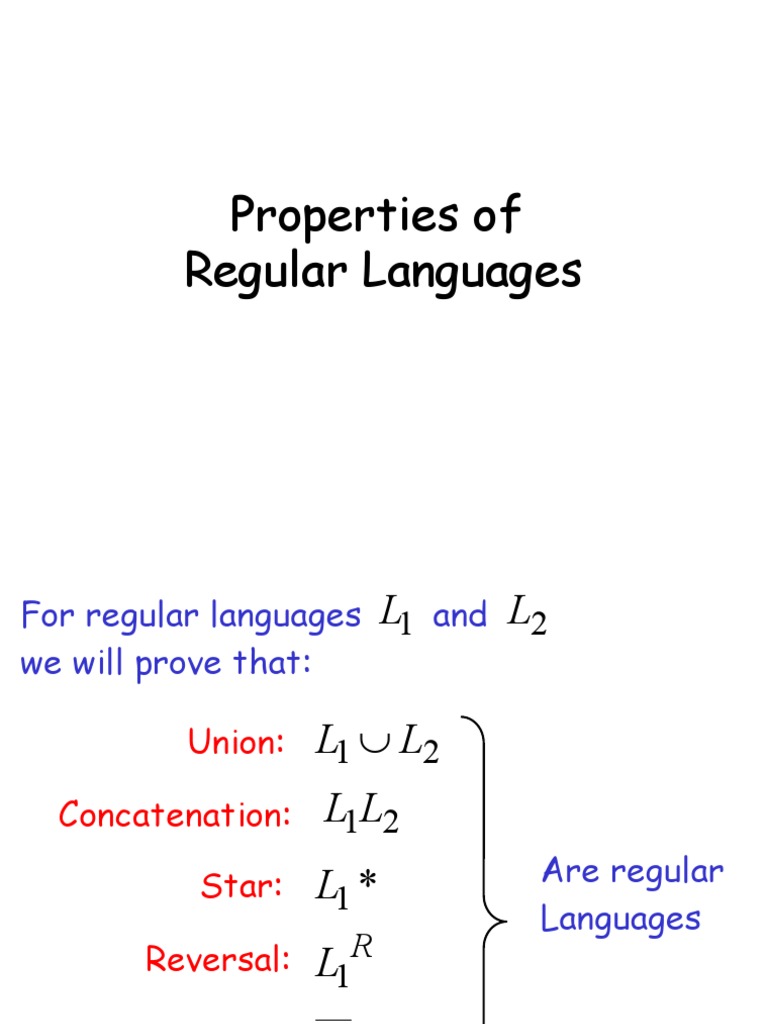 Lesson 08 Properties RL | PDF | Mathematical Logic | Theoretical Computer Science