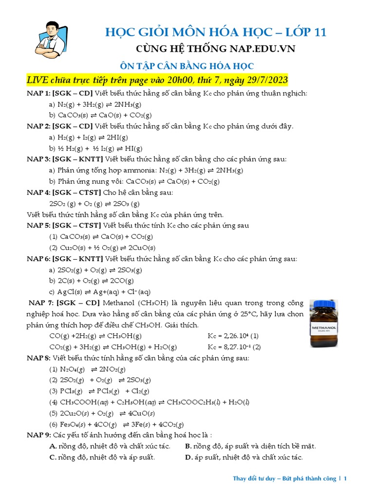 LỚP 11 - LUYỆN TẬP CBHH - Thứ 7 | PDF