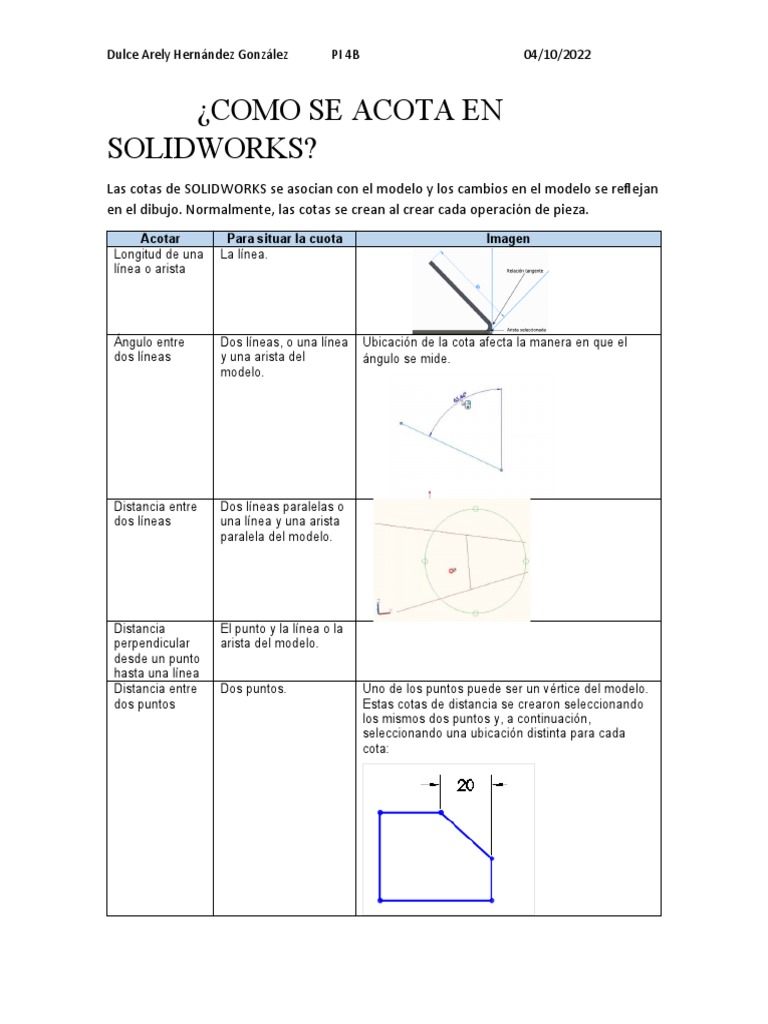 Cómo acotar en SolidWorks | PDF | Curva | Geometria clasica