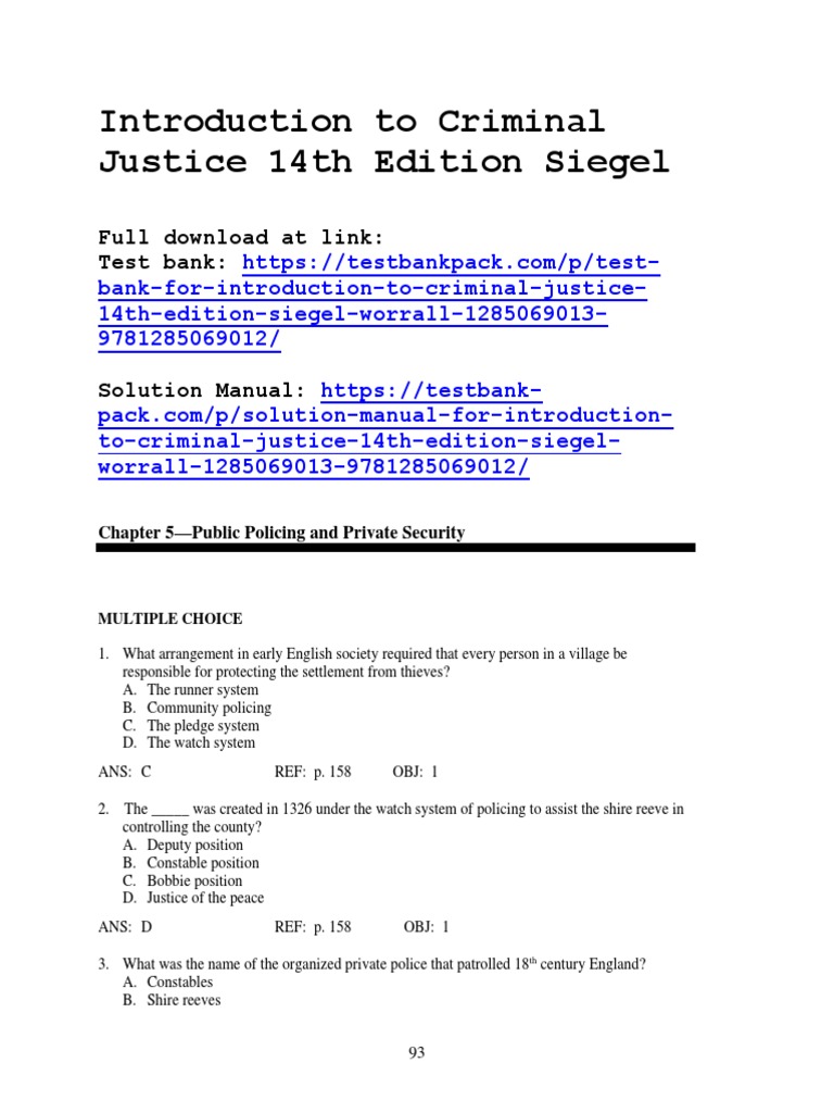 Criminal Justice Exam Prep | PDF | Police | American Government