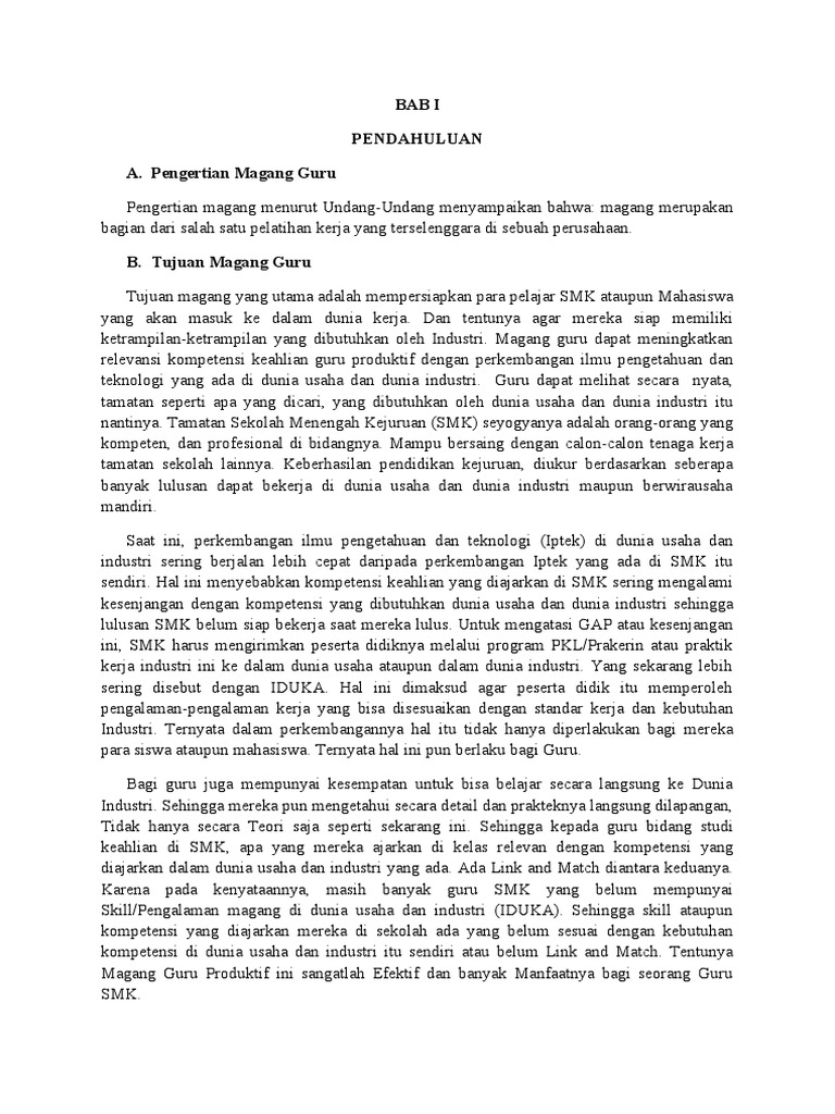 Laporan Magang Sjam Wono | PDF