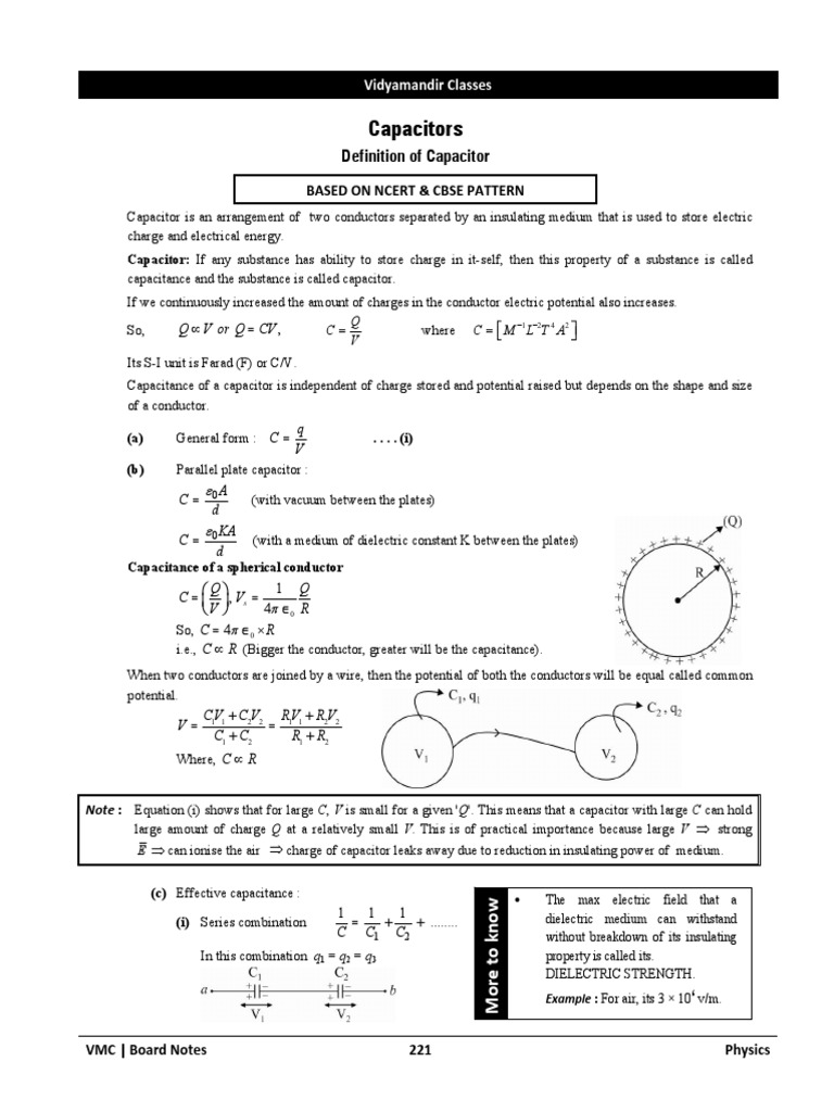 Capacitors | PDF | Capacitor | Capacitance
