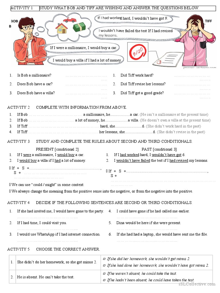 Second and Third Conditionals Workshop | PDF