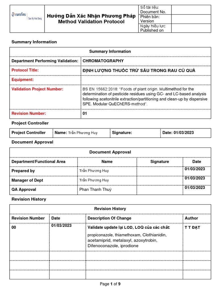 02. EHC-QP-0016_F06 Method Validation Protocol Templete-V2_chlopy-2 | PDF