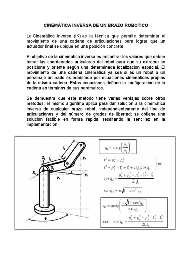Cinemática Inversa en Robots | PDF | Ciencia y matemáticas