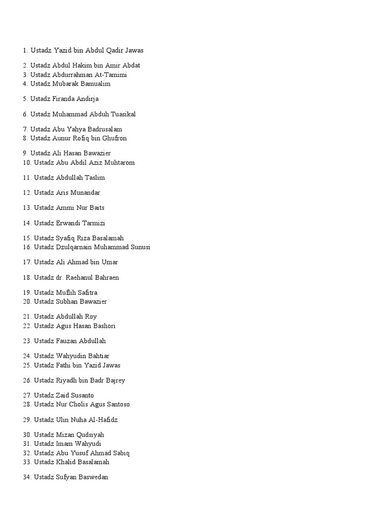 Ustadz Salaf | PDF