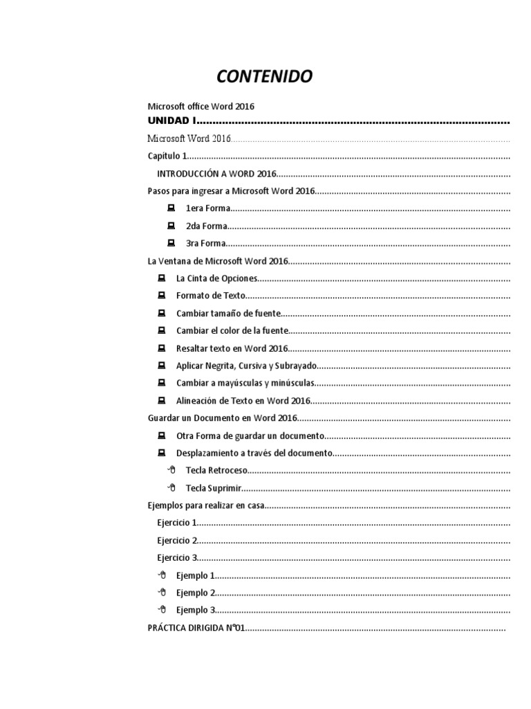 Contenido Curso Word | PDF | Microsoft Word | Software