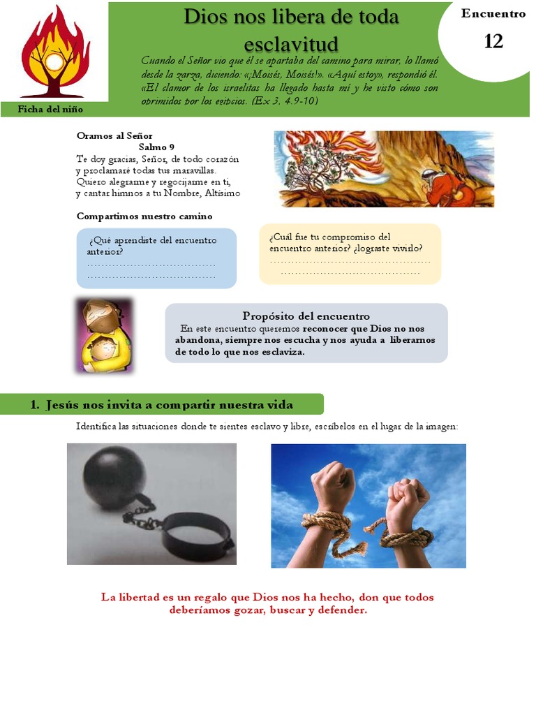 Encuentro 12 Dios Nos Libera de Toda Esclavitud | PDF | Oración | Moisés Encuentro 12 Dios Nos Libera de Toda Esclavitud | PDF | Oración | Moisés
