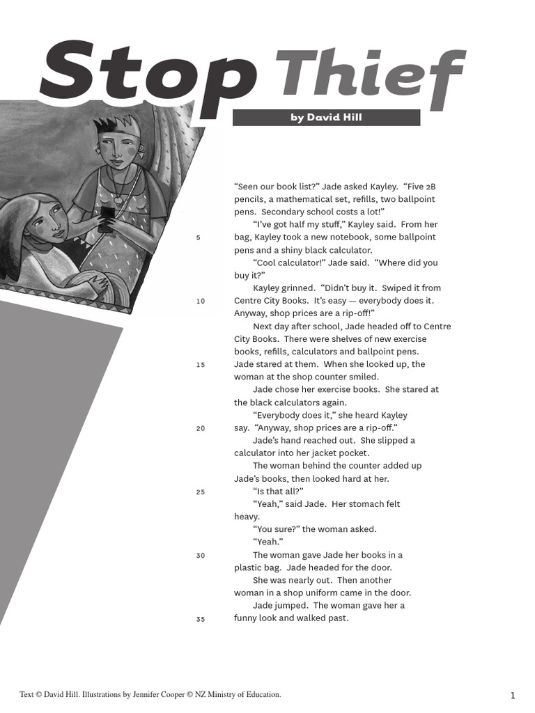 Stop Thief Pupils Text | PDF