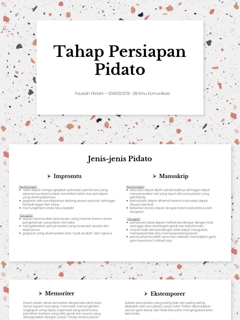 Tahap Persiapan Pidato - PPT | PDF
